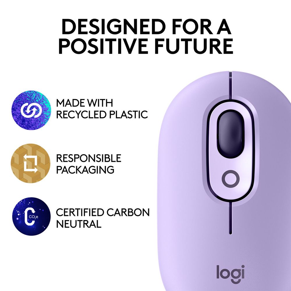 Mouse Inalámbrico Bluetooth Logitech Pop Silent Cosmos - Promart