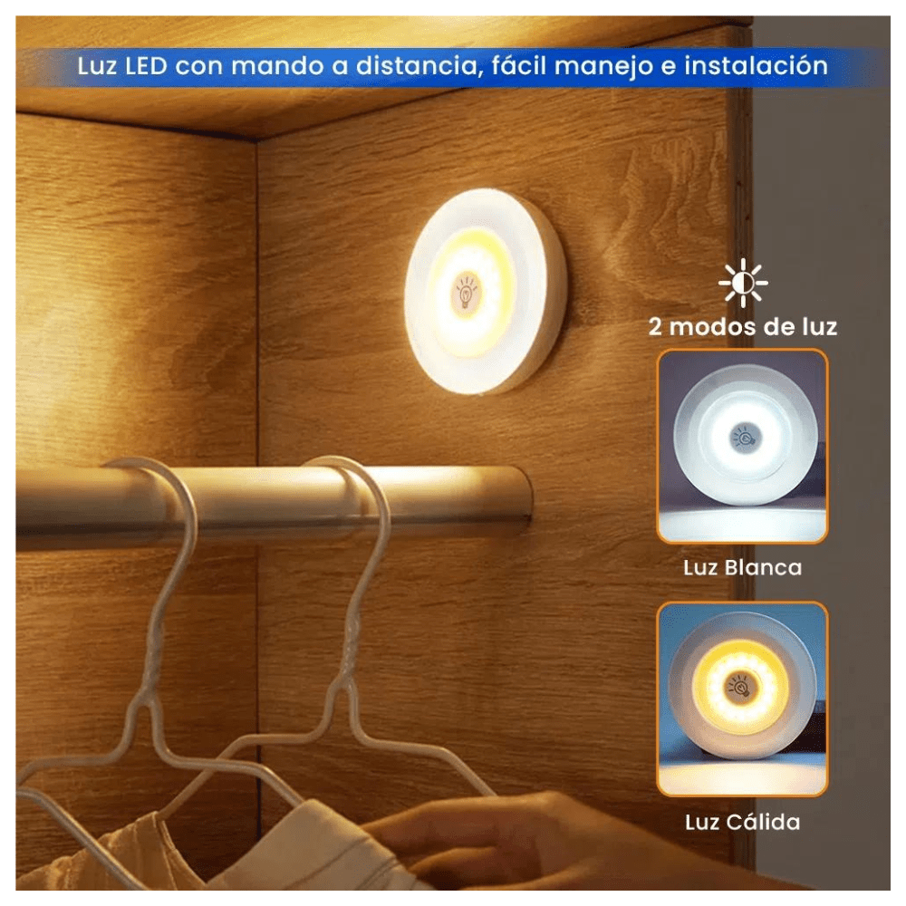 Set de 3 Luces Led con Control Remoto Inalámbrico - Promart