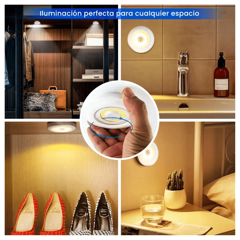 Set de 3 Luces Led con Control Remoto Inalámbrico - Promart