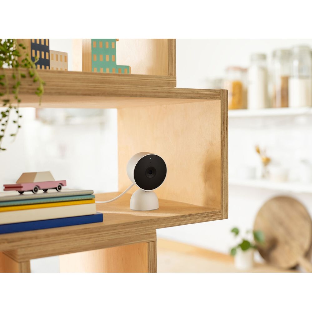 Cámara de Seguridad con Cable Google Nest Cam Indoor 1080P Linen - Promart