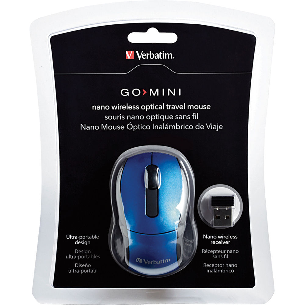 Mouse Inalámbrico Verbatim Mini Travel Azul - Promart