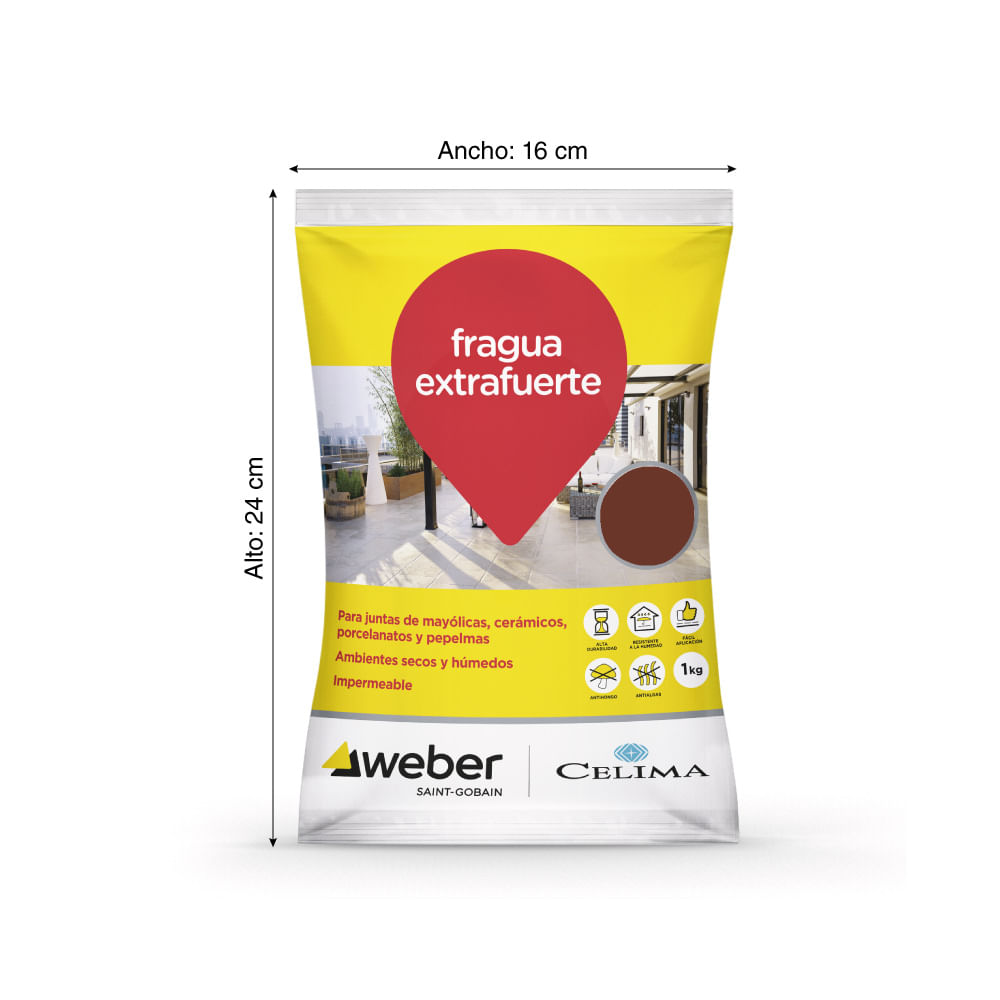 Fragua Celima Weber Porcelana Extrafuerte Color Marrón - Promart