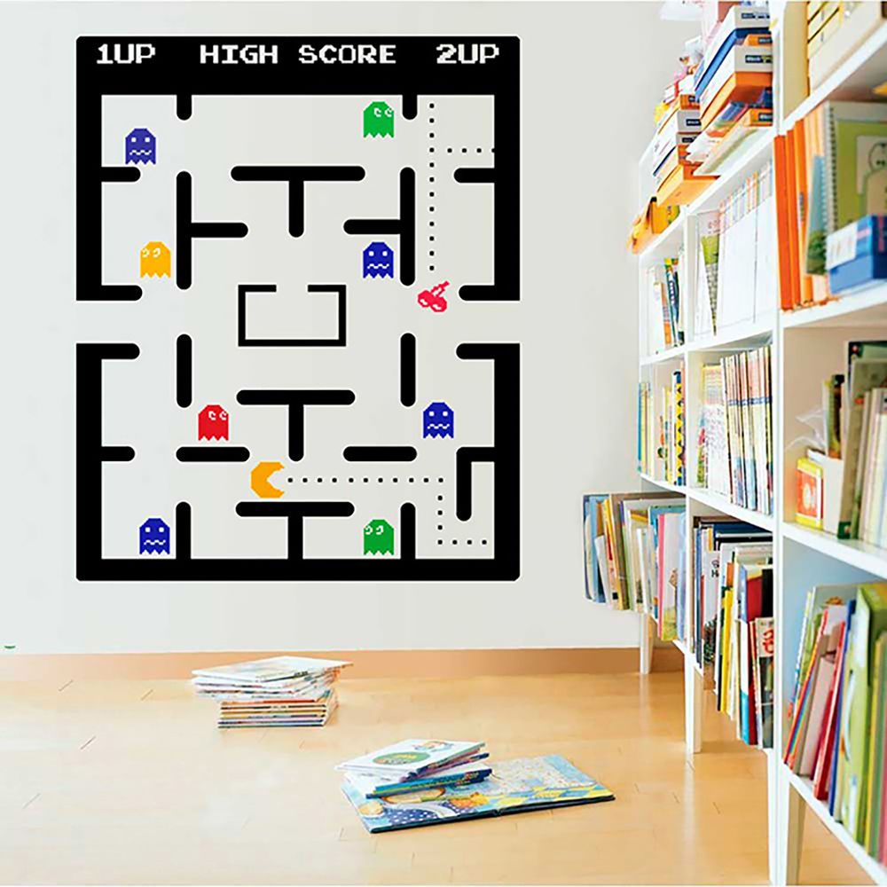 Vinilo Pac Man Negro Pequeño Sticker Pegatina Viniles - Promart