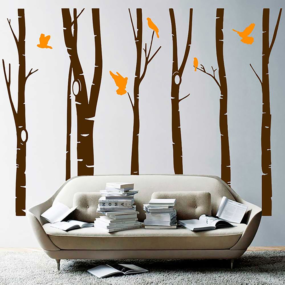 Vinilo Otoño Marrón Naranja Mediano Sticker Pegatina Viniles - Promart