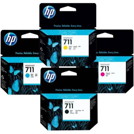 Kit de Tintas HP 711 Negro 38ml CZ129A Colores 29ml - Promart