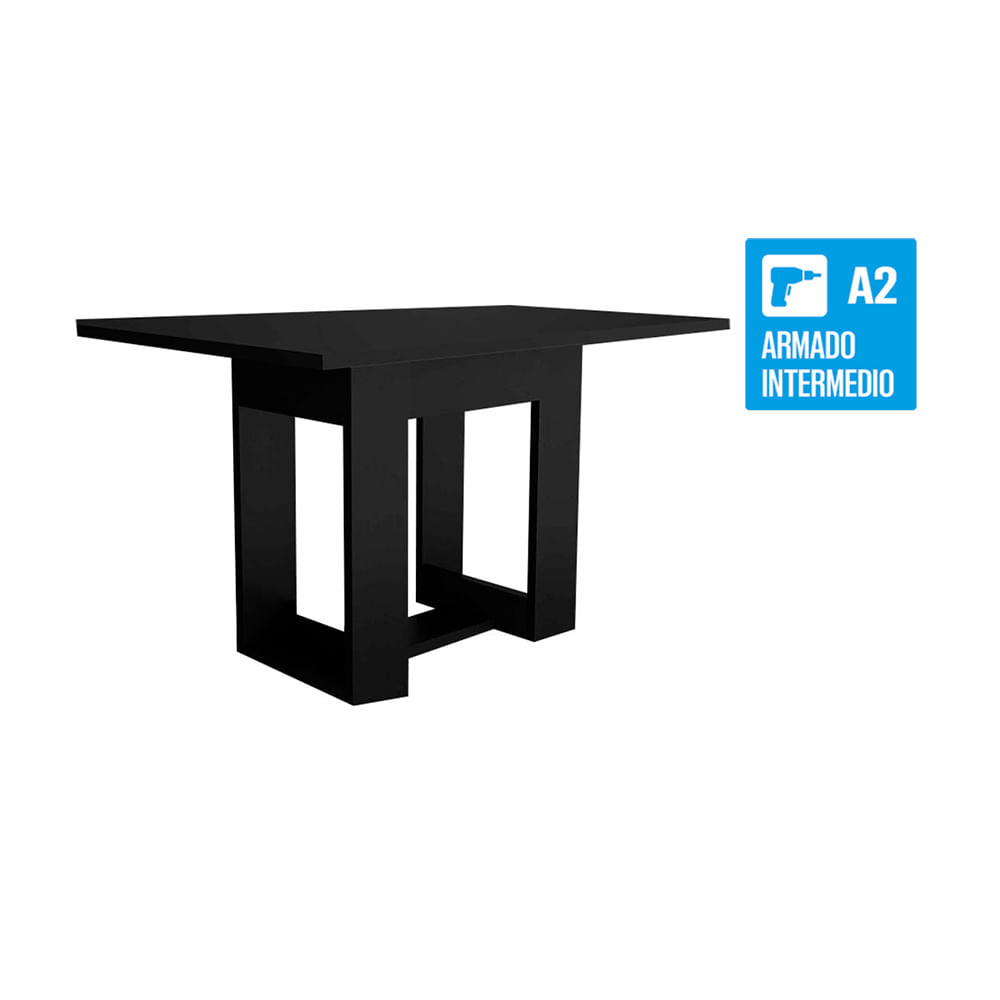 Mesa comedor Volterra 120 Negro Amaderado - Promart