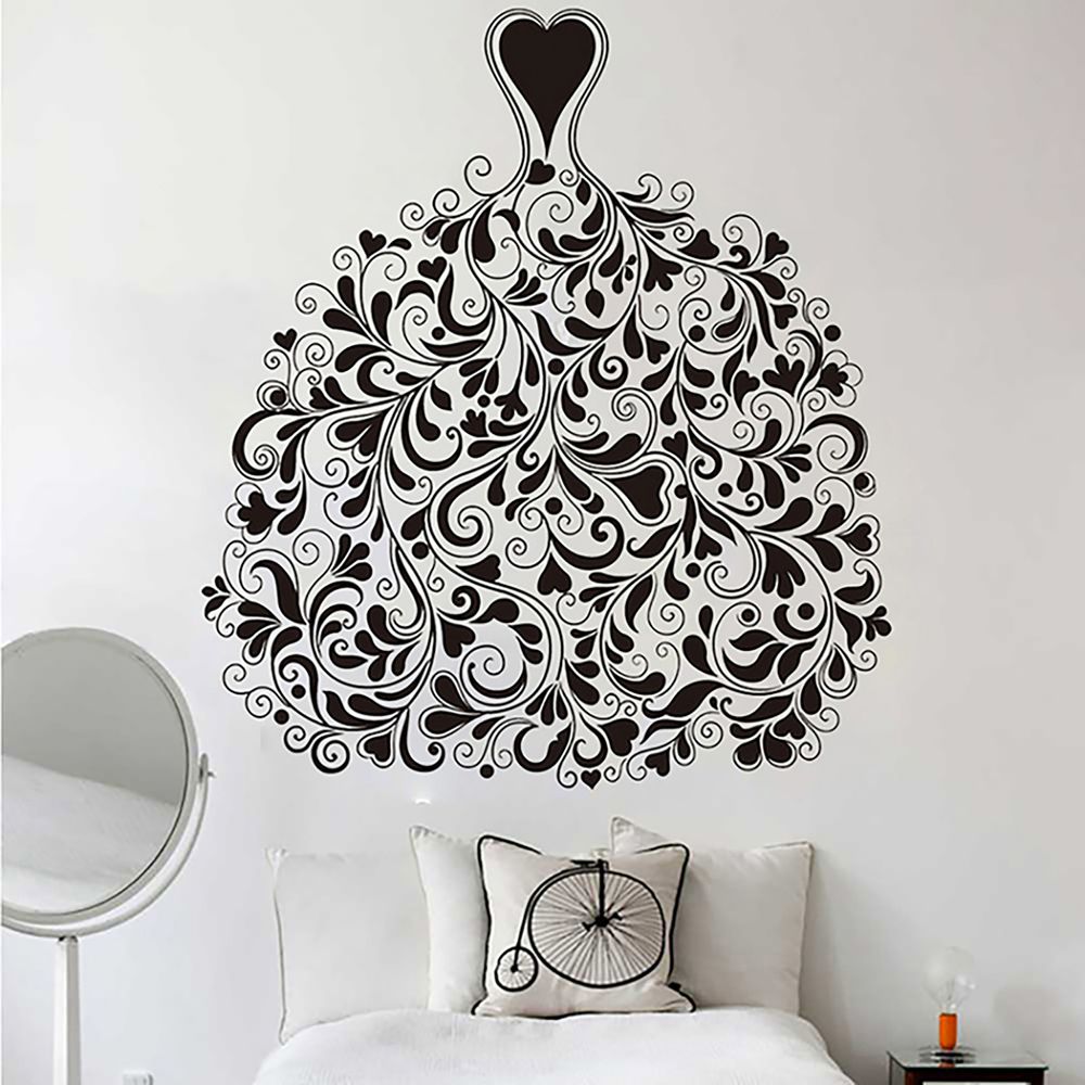 Vinilo Vestido de Ramas Negro Mediano Sticker Pegatina Viniles - Promart