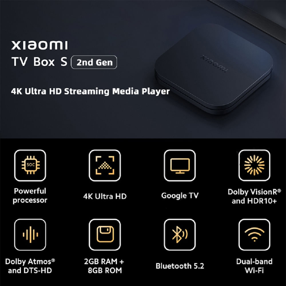 Android TV Xiaomi Mi Box S 4K Ultra HD 2da Generación - Promart