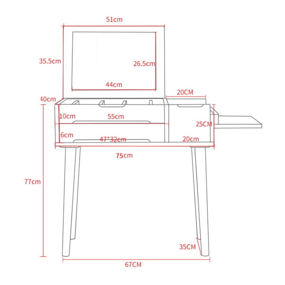 Tocador Juvenil práctico Leyla color Duna TU MESITA - Promart