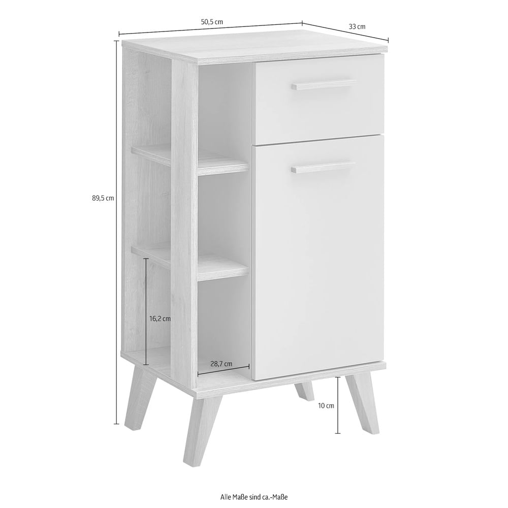 Velador Nórdico multiusos Caldas color Blanco/Duna TU MESITA - Promart