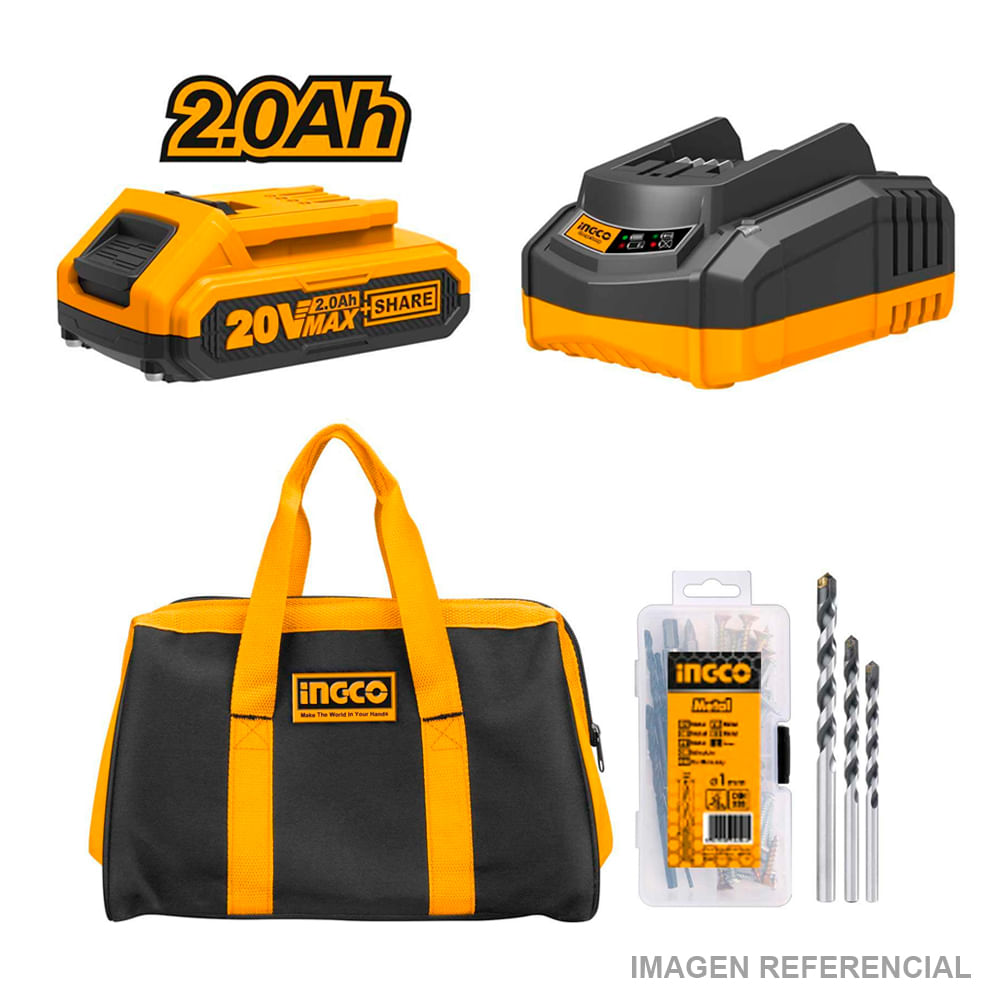 Taladro Atornillador Ingco CIDLI2002 3/8" 45 Nm 20v + 50 Acc | Promart ...