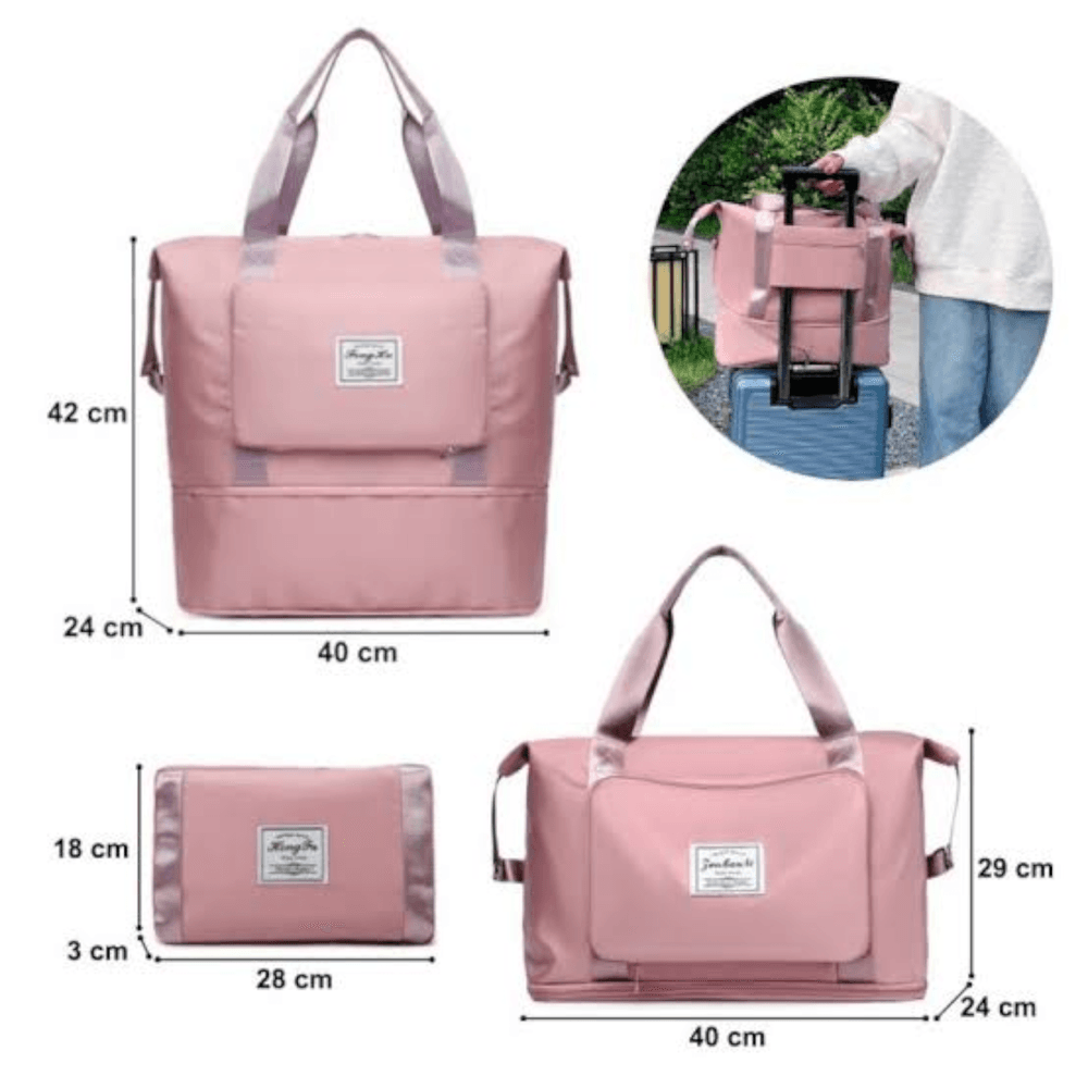 Bolso deportivo Multiuso Expandible con bolsillo Rosa Pálido Good-Cc ...