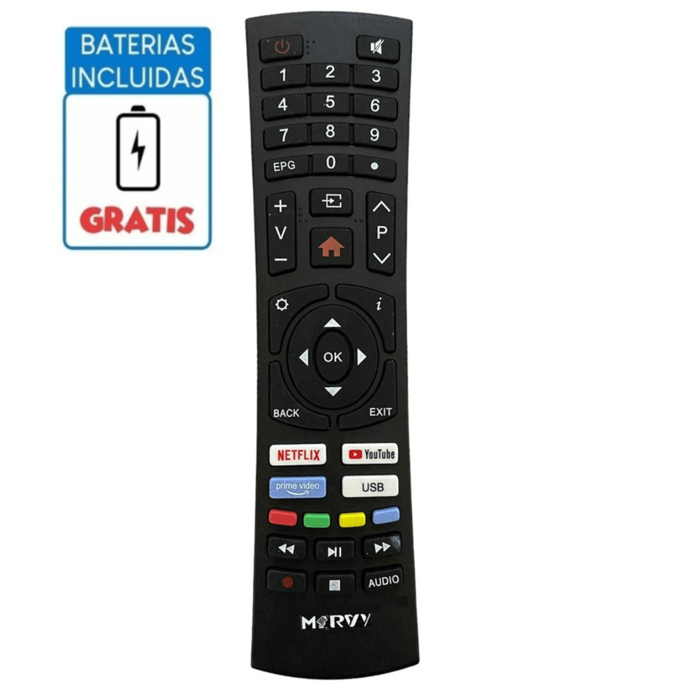Control Remoto para Tv Smart Miray Con Amazon Netflix Directo + Pilas ...