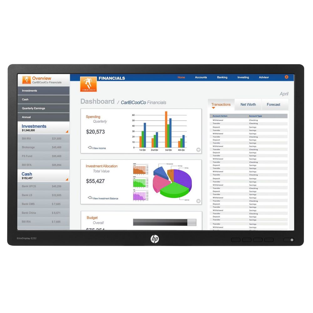 Monitor HP EliteDisplay E232 VGA HDMI DisplayPort Sin Stand N2Q02AA ...