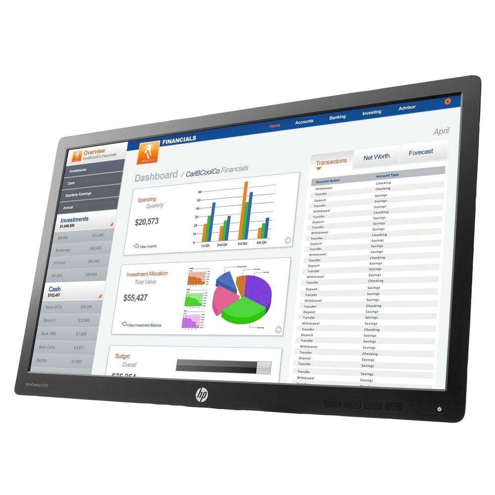 Monitor HP EliteDisplay E232 VGA HDMI DisplayPort Sin Stand N2Q02AA ...