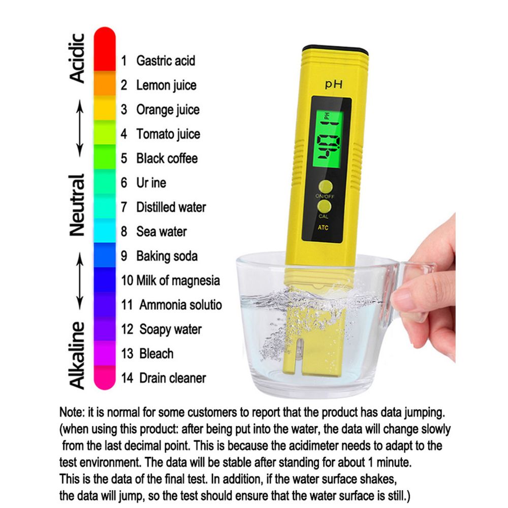 Medidor Digital de Ph Phmetro Potenciómetro Calidad de Agua - Promart