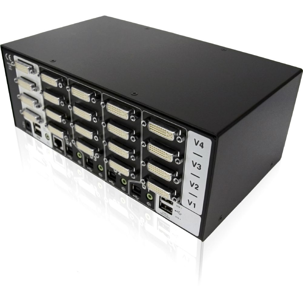 Switch de Video y Periféricos Adder Adderview 4 Pro Dual Link Dvi I ...