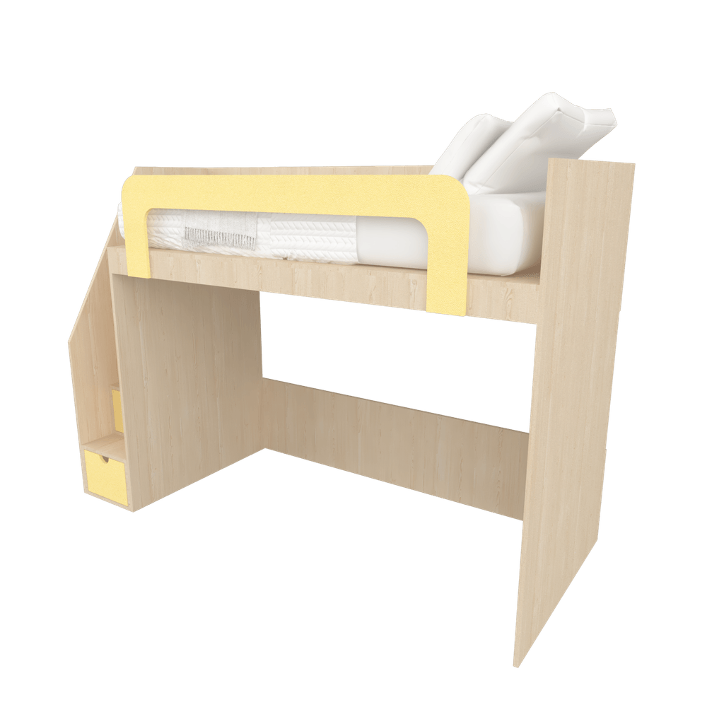 Cama moderna Bianca MR Muebles Amaderado con Amarillo 1.5plz | Promart ...