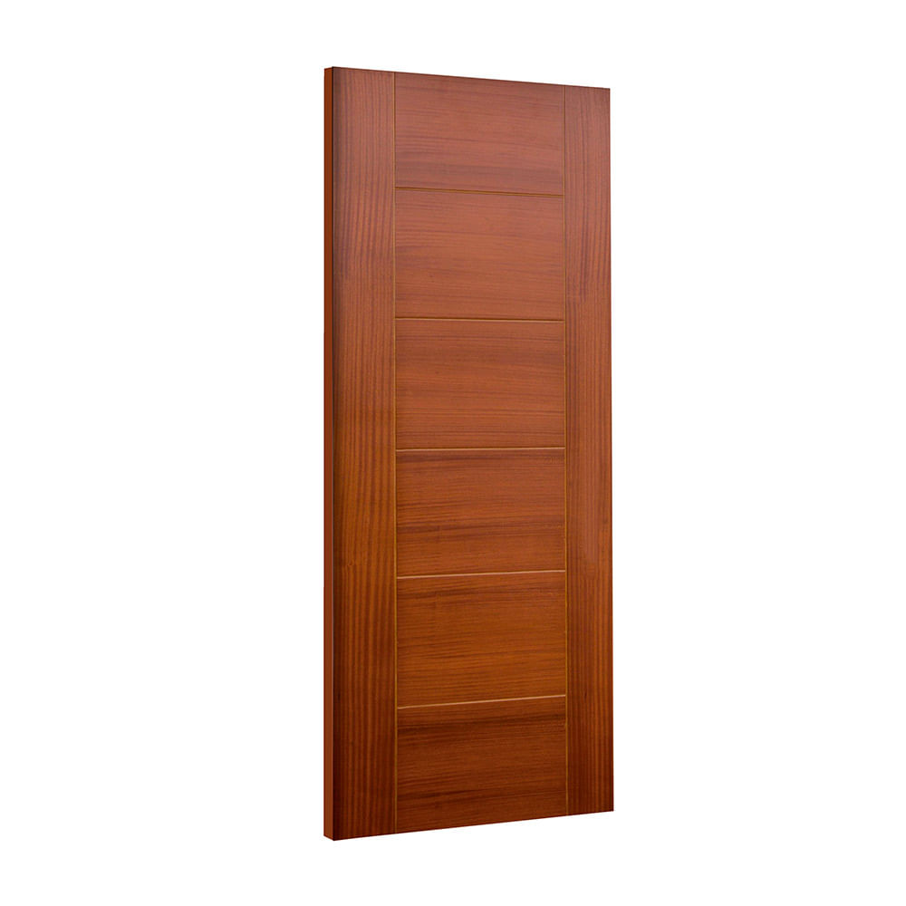Puerta enchapada Sapelli Natural Opera 40x90x2.07 Dimfer - Promart