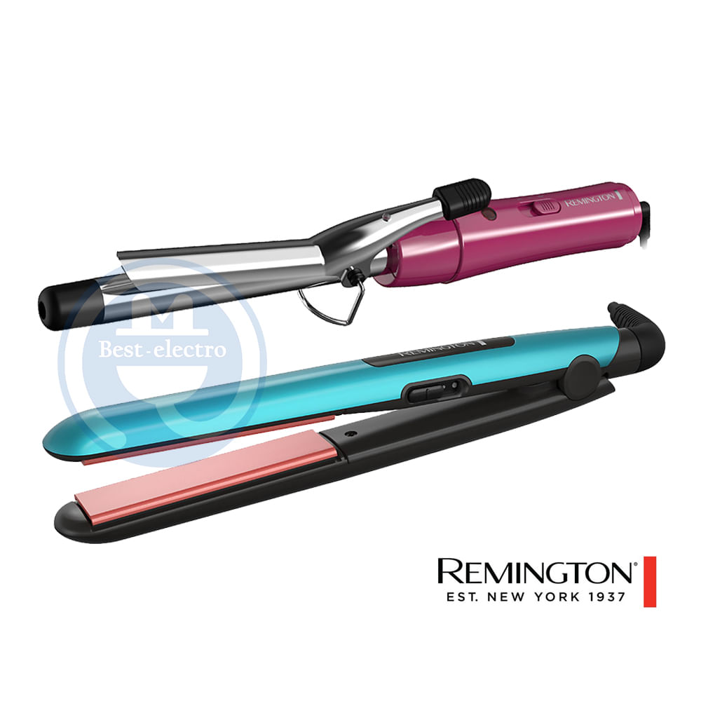 Combo Remington Alisadora Ceramic Colors y Rizador de 19mm - Promart