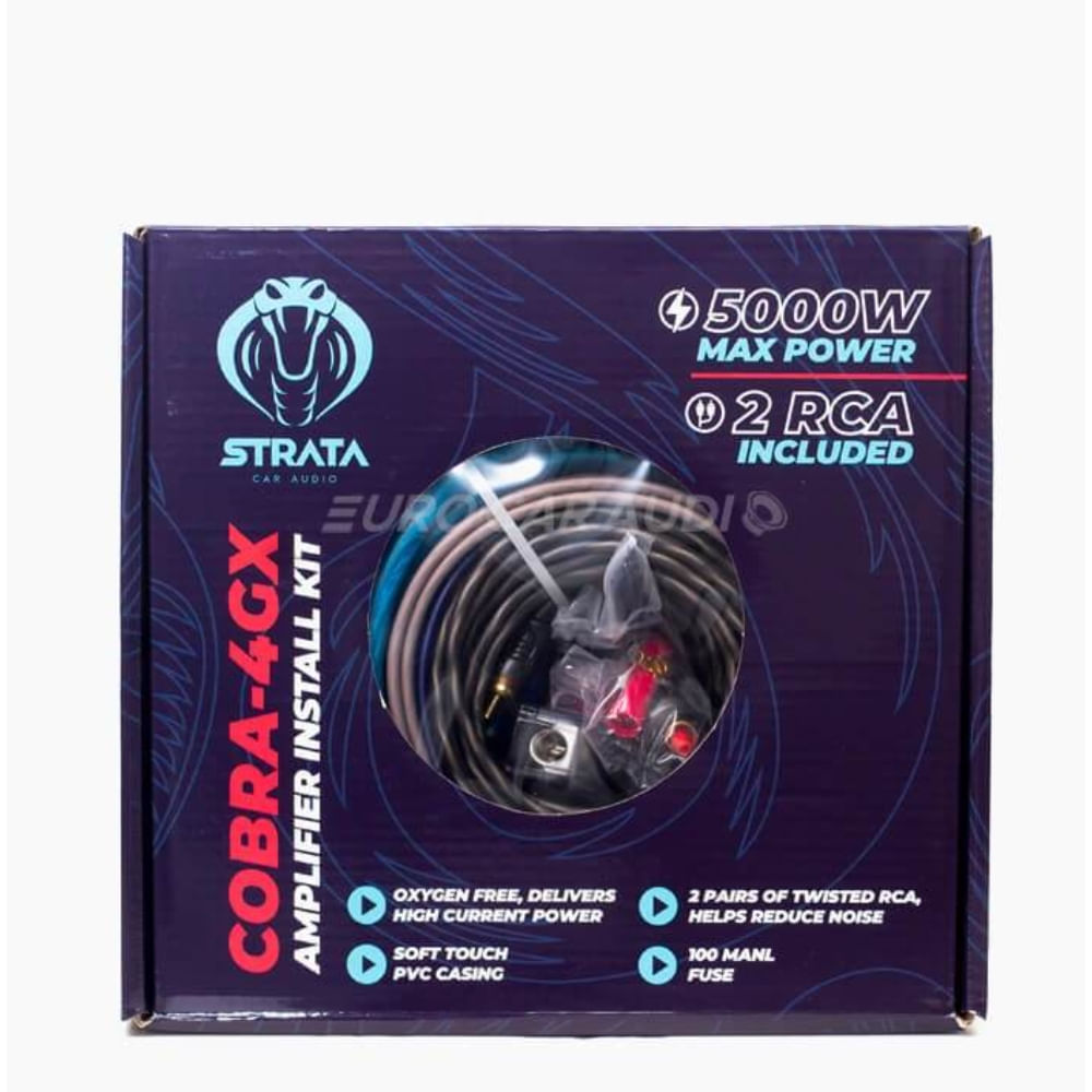 Kit De Cables Doble Rca Para Amplificador Calibre4 Strata - Promart