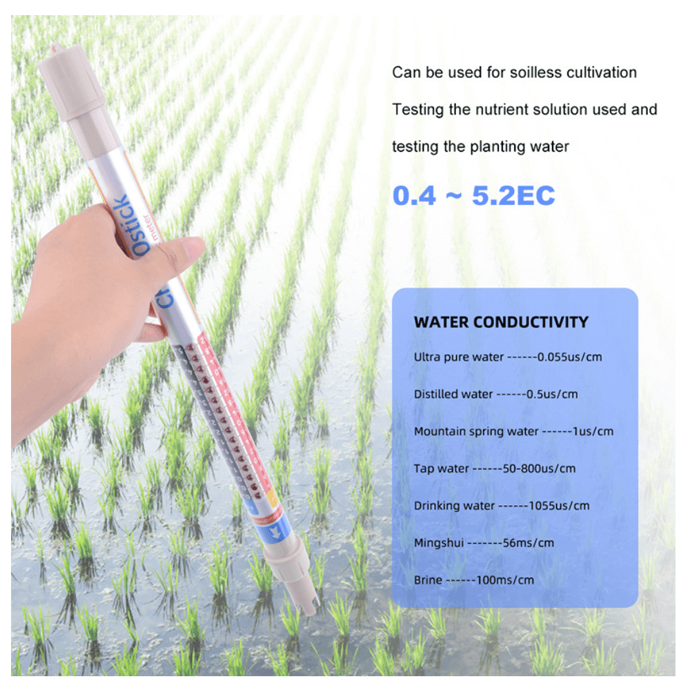Medidor de Nutrientes Hidróponico Hidroponía EC PPM CF ECOstick ...