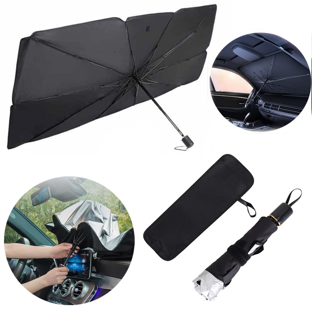 Parasol Interior Parabrisas Auto Tipo Sombrilla Plegable Protección UV ...