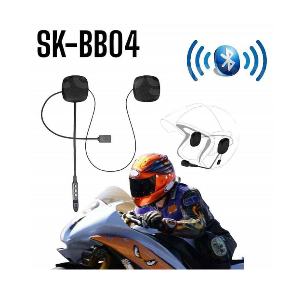 Audífonos Bluetooth para Casco de Moto Auriculares Inalámbrico SK-BB04 - Promart