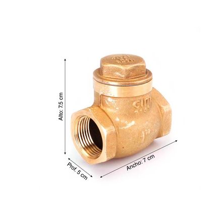 Válvula Check Swing Neoprene 250 lbs 1" Cim - Promart