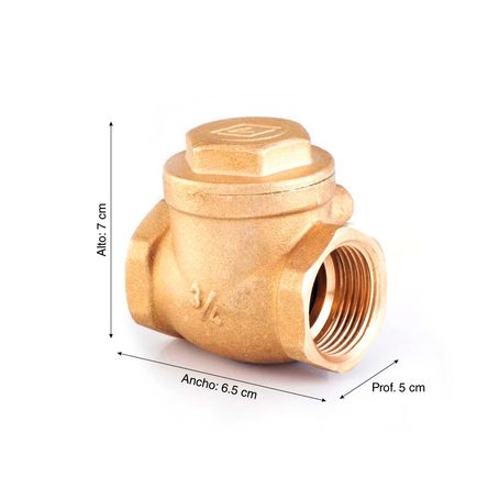 Válvula Check Swing Neoprene 250 lbs 3/4" Cim | Promart.pe - Promart