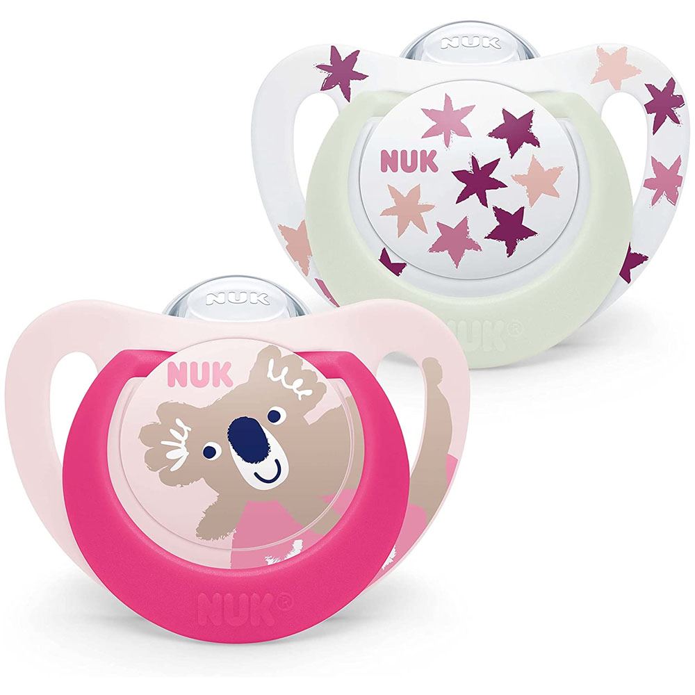 Chupón Nuk Star Día y Noche 6 a 18 Meses Niña 351073678200 - Promart