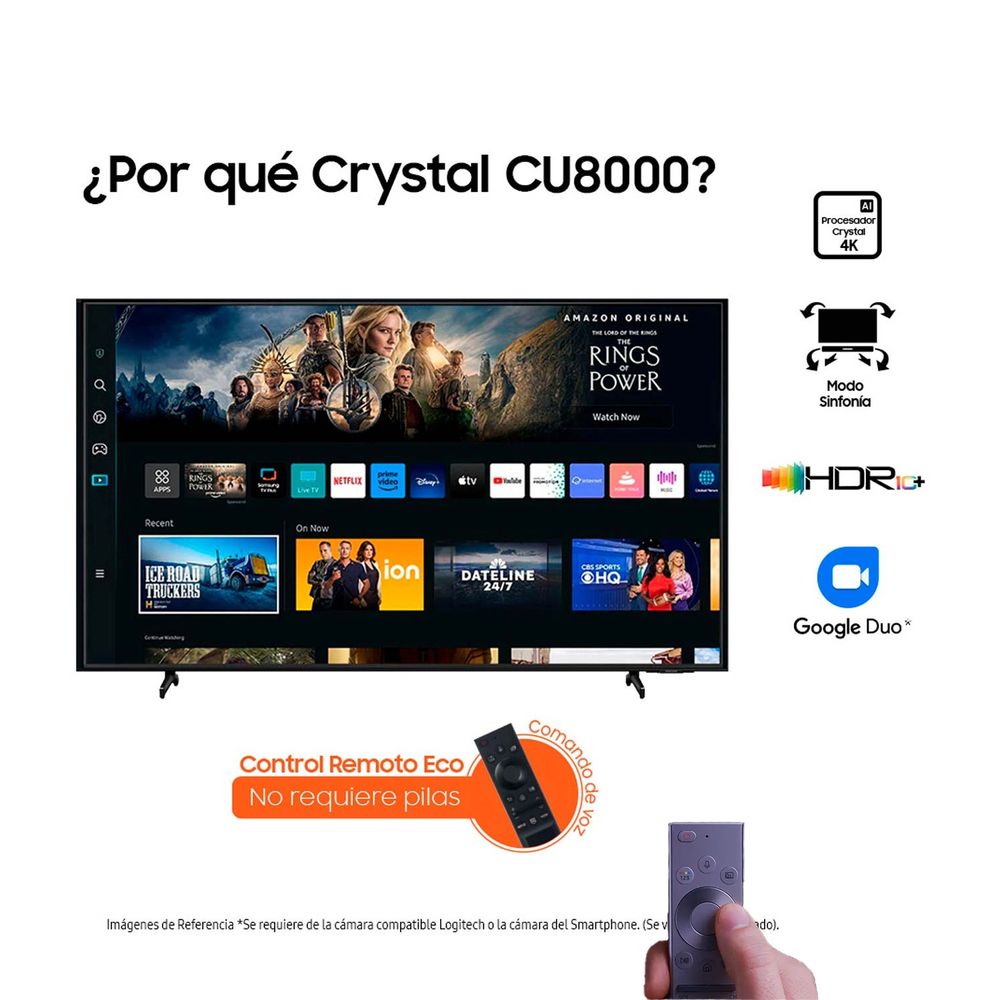 Televisor Samsung Crystal UHD 75" UHD 4K Smart Tv UN75CU8000GXPE - Promart