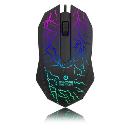 Mouse Gamer 7leds 3b 1000dpi Enkore Vibrant Ekm301 - Promart