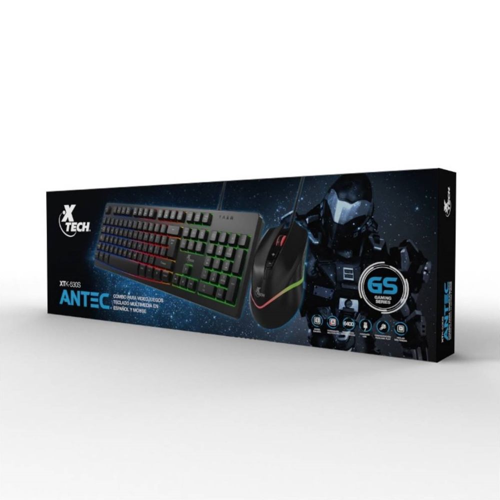 Kit Teclado y Mouse Gamer Xtech Antec Wired Multimedia Keyboard - XTK ...