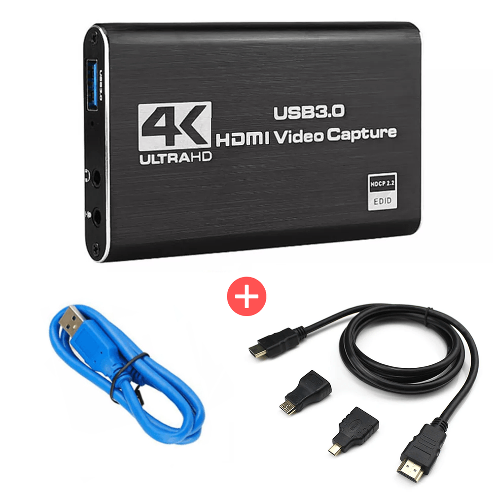 Capturadora Video Hdmi Usb 3.0 4k Multiplataforma + Cable HDMI - Promart