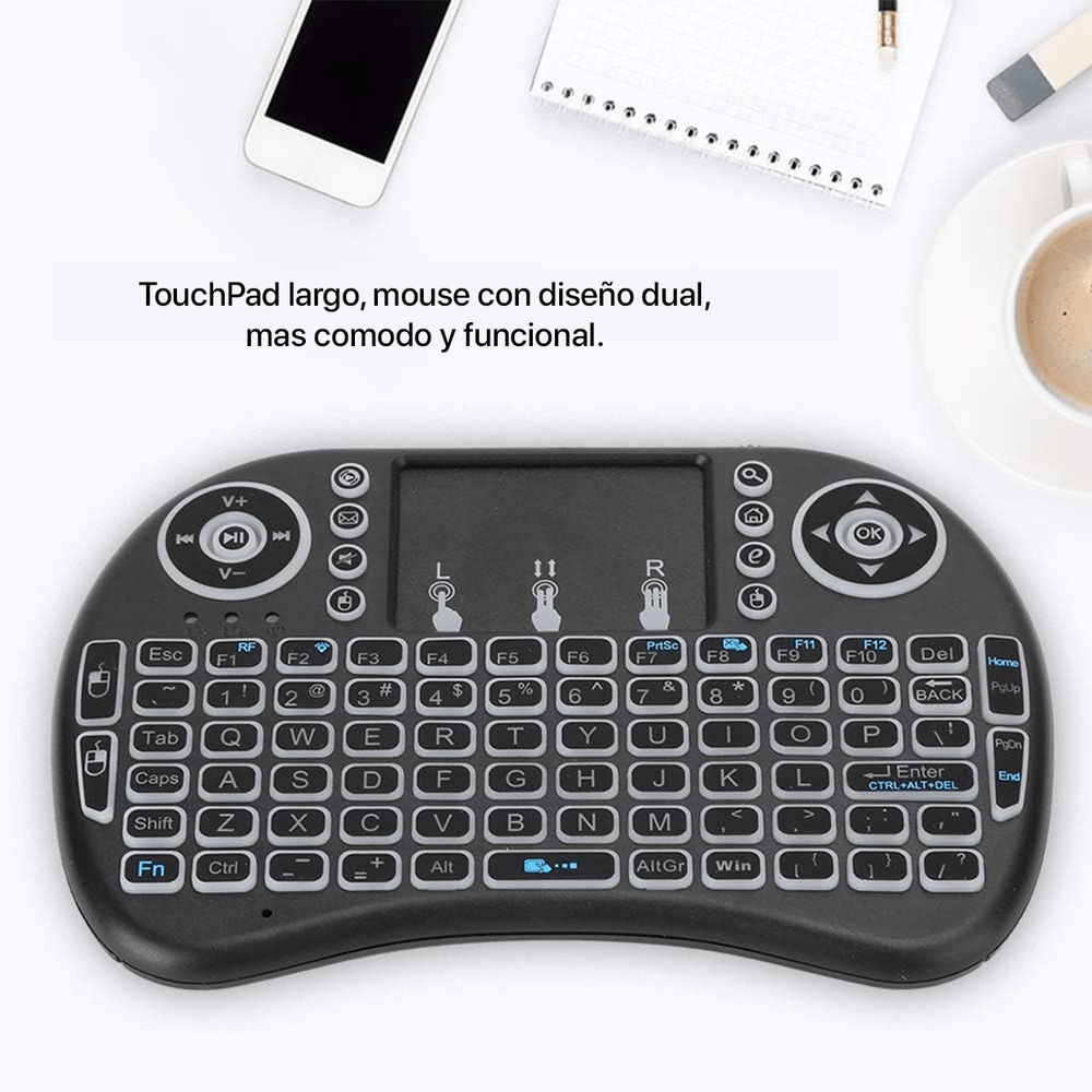 Control Minikeyboard Retroiluminado Tv Box Pc Laptop Smart Tv - Promart