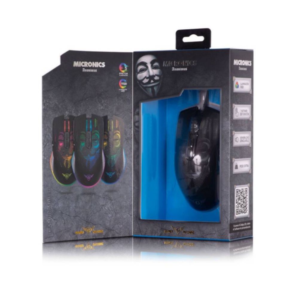 Mouse Óptico Micronics Gm859 Rgb 7 Botones Anonymous - Promart