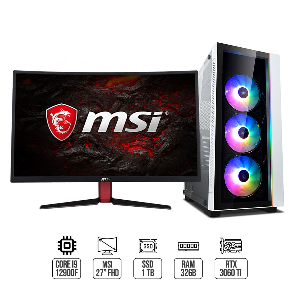 Pc SuperGamer Corei9 12va Monitor 27 144hz Video Rtx3060ti 8gb Ram 32 ...