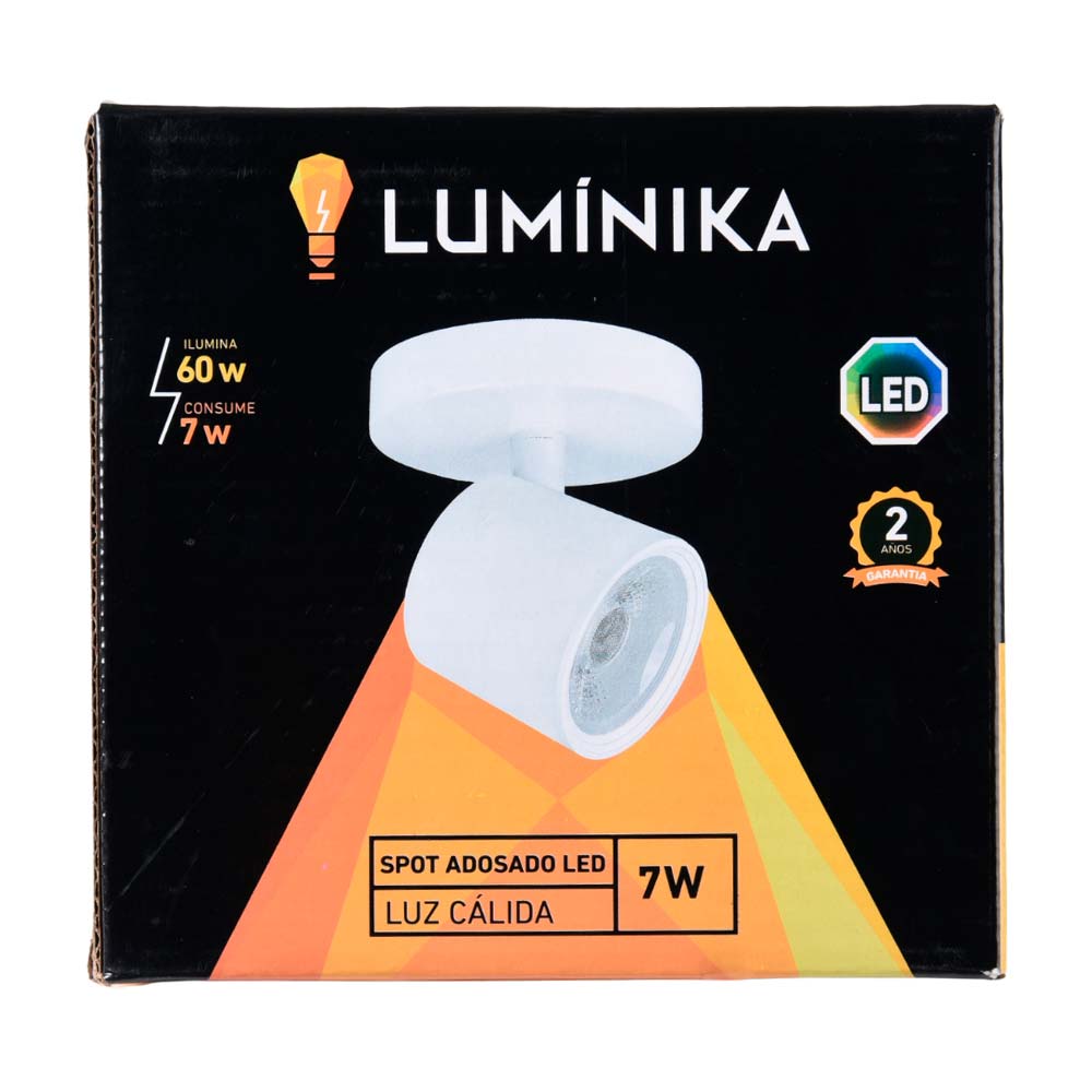 Spot Adosado LED 7W Luz Amarilla Luminika - Promart