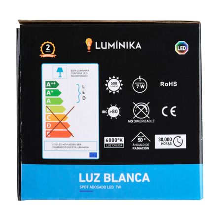 Spot Adosado LED 7W Luz Blanca Luminika - Promart
