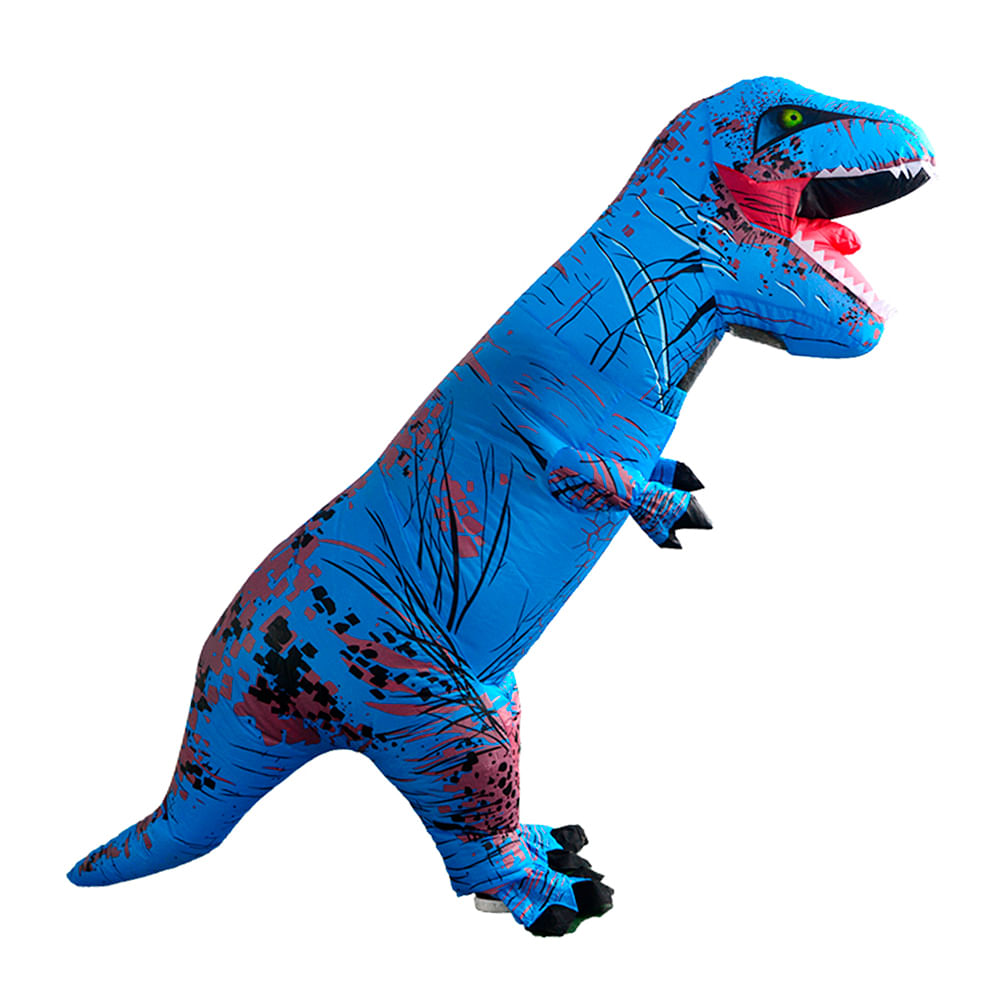 Disfraz Dinosaurio Rex Azul Inflable Adulto Halloween Cosplay - Promart