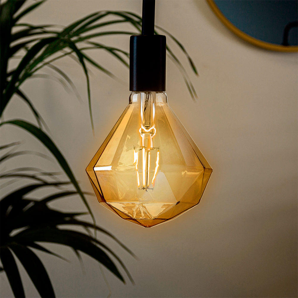 Foco led prisma de filamento 6w 25k Luz Cálida Lightech - Promart