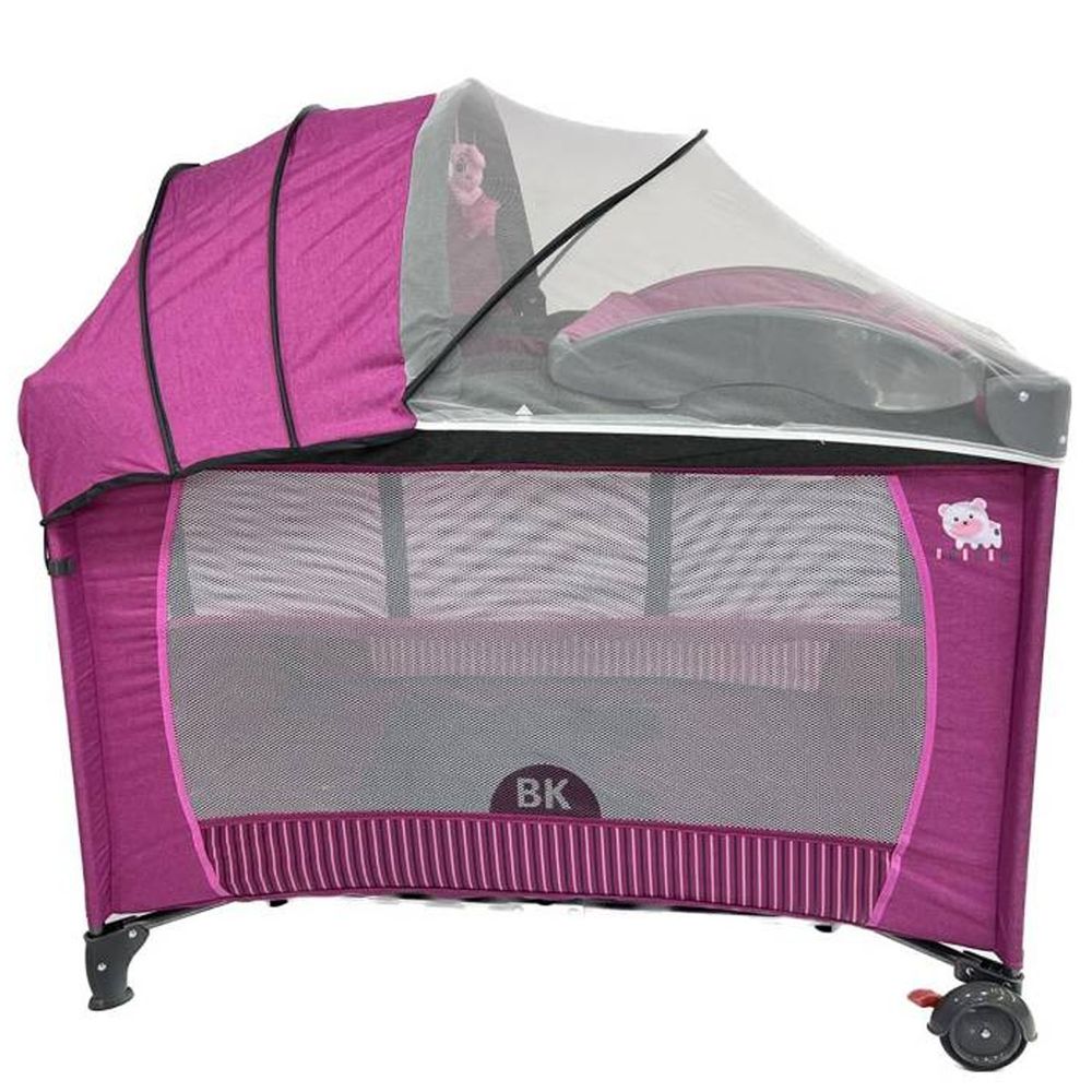 Cuna Corral Baby Kits Roma Rosado Colchón de 4" Rosado - Promart