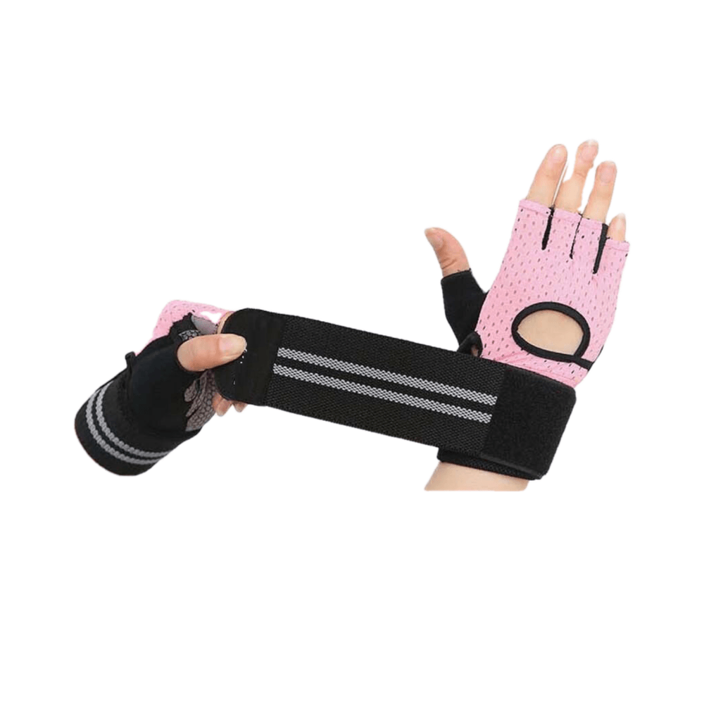 Guante Deportivo Con Muñequera Transpirable Gym Pink Pesas Talla Small ...