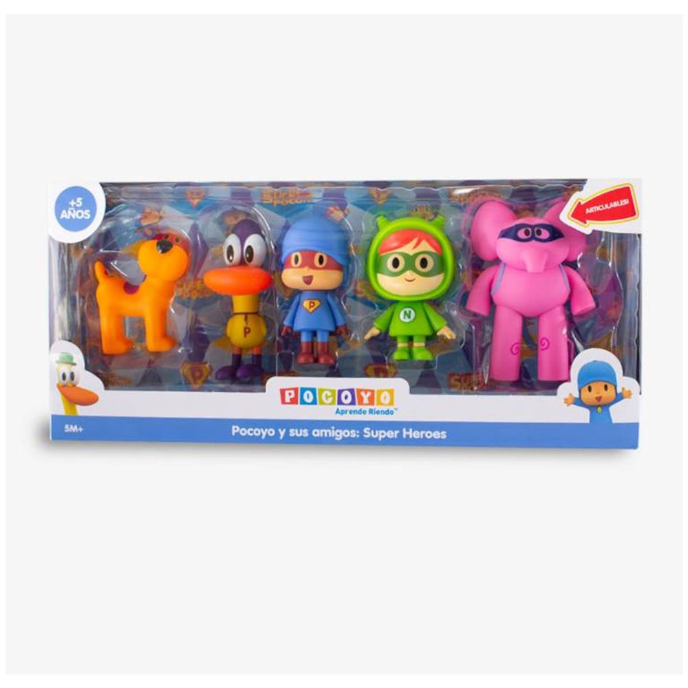 Set De Pocoyo y Superhéroes x5 Coleccionables - Promart