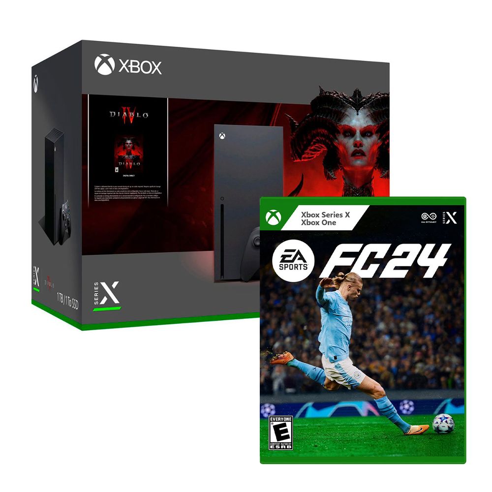 Consola Xbox Series X 1 Tb Bundle Diablo Iv + Ea Sport Fc 24 - Promart