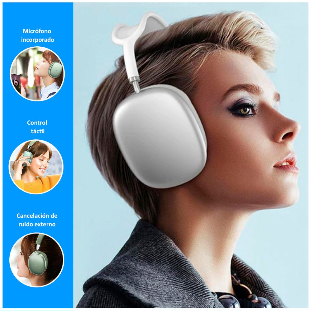 Audífonos Inalámbricos P9 Pro Max Plomo On Ear - Promart
