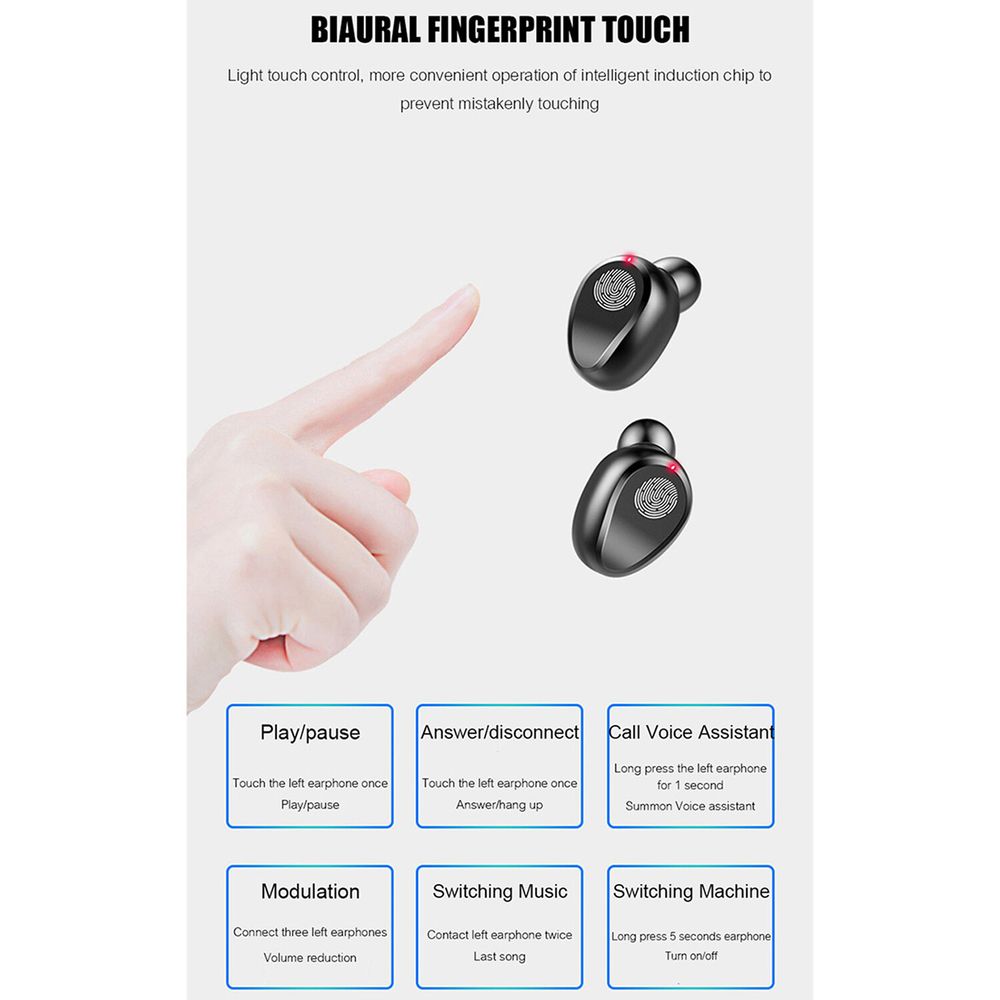 Auriculares Inalámbricos F9 True Wireless Estéreo Bt 5.0 Negro - Promart