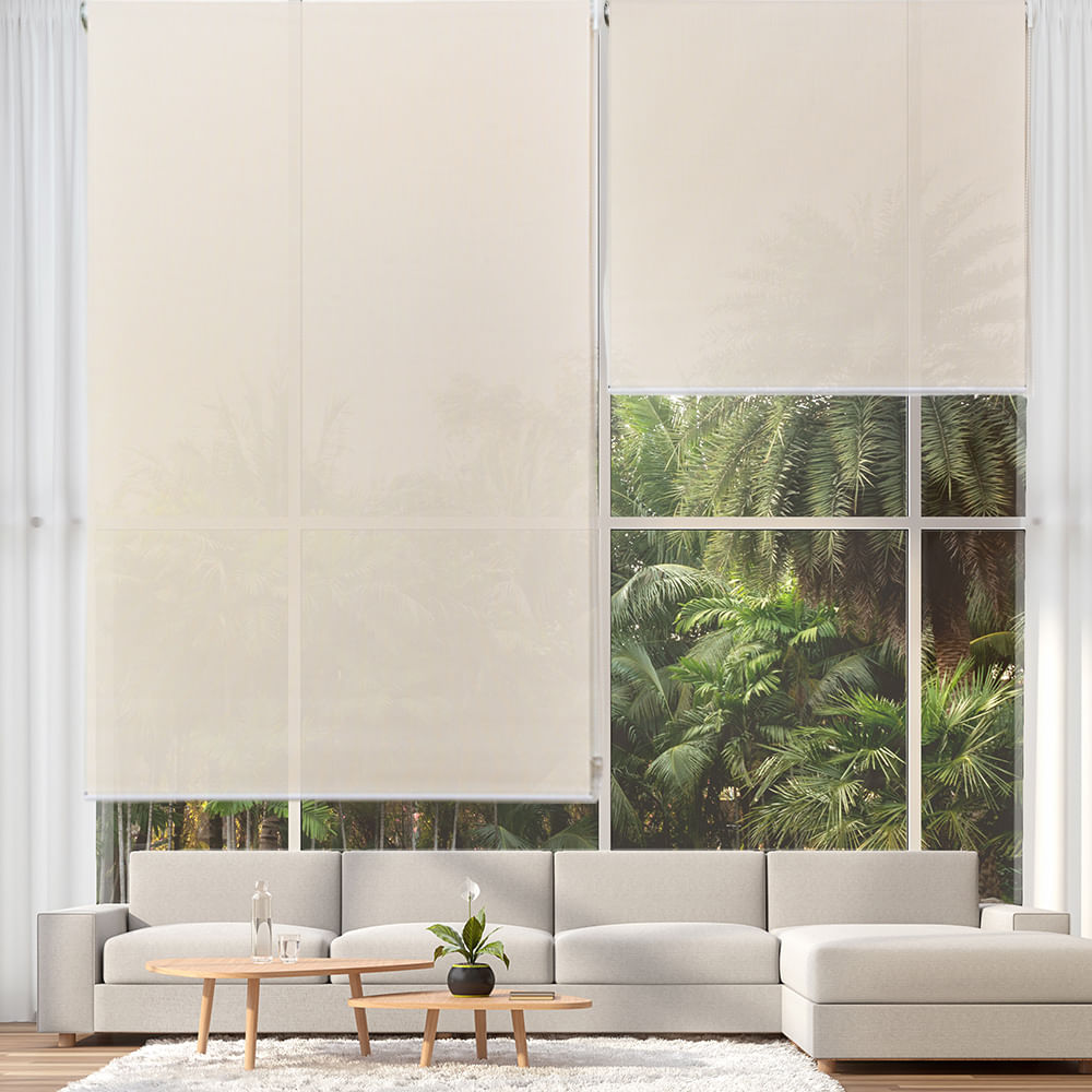 Cortina Roller Malla Solar 80x160cm Beige Orange - Promart