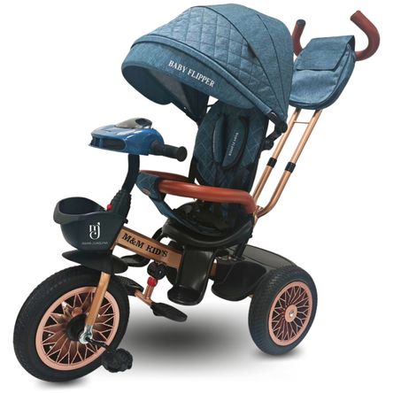 Triciclo Giratorio de Lujo 3 en 1 Mamá Juaquina Centurion Azul - Promart